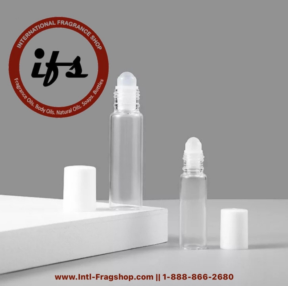 10 ml Roll on Glass Bottle With Gold Color Cap and Housing Ball | International Fragrance Shop