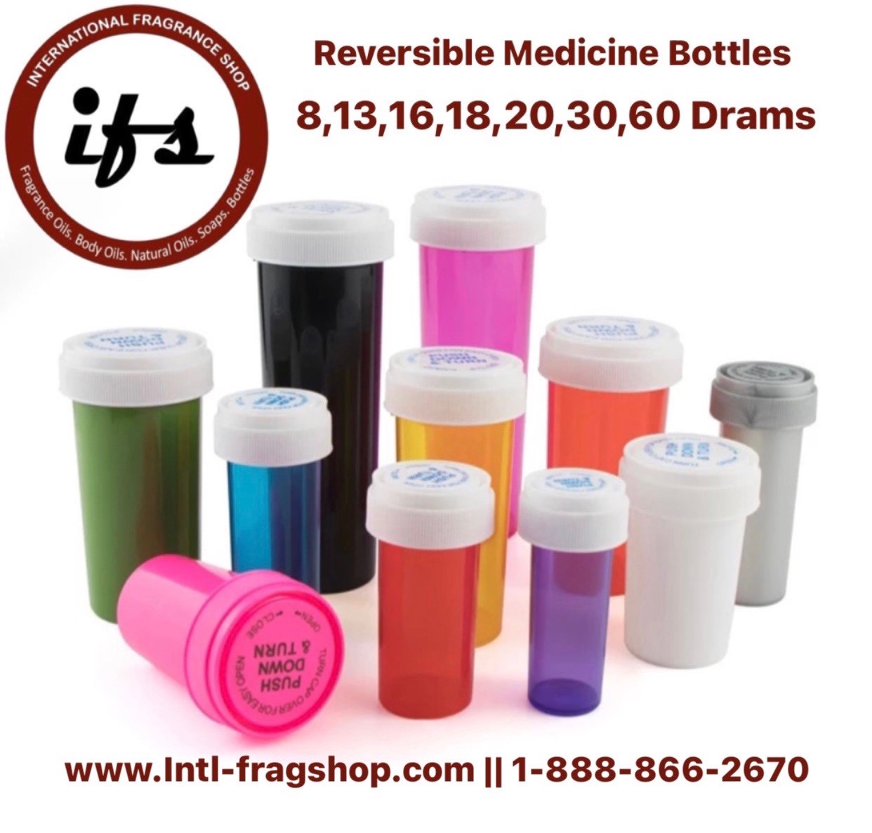 JR-2335MM Bubble Plastic Medicine Jar, | International Fragrance Shop